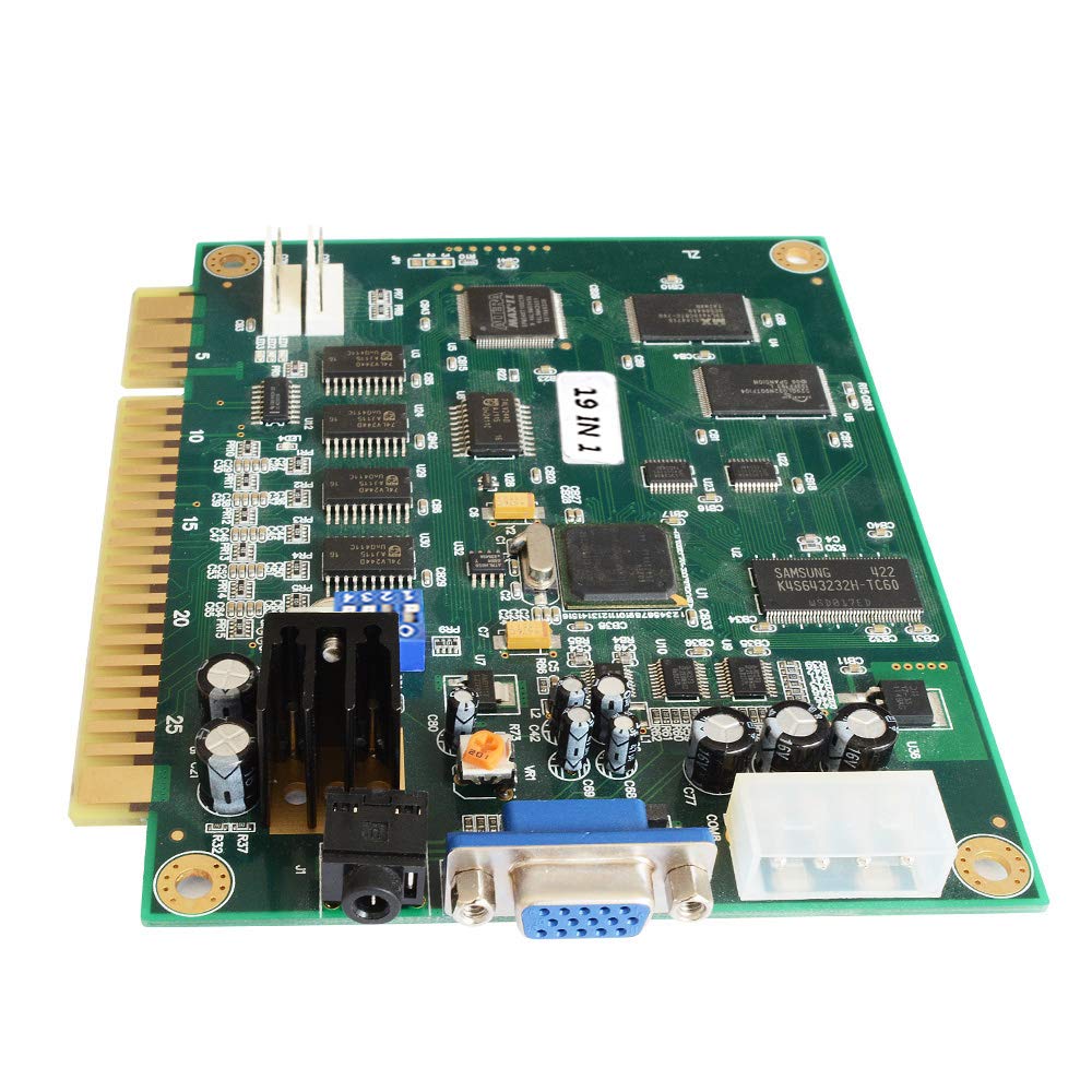 BLEE Classical Arcade Board 19 in 1 Arcade PCB Jamma Board Horizontal Jamma Multi Game CGA VGA Output