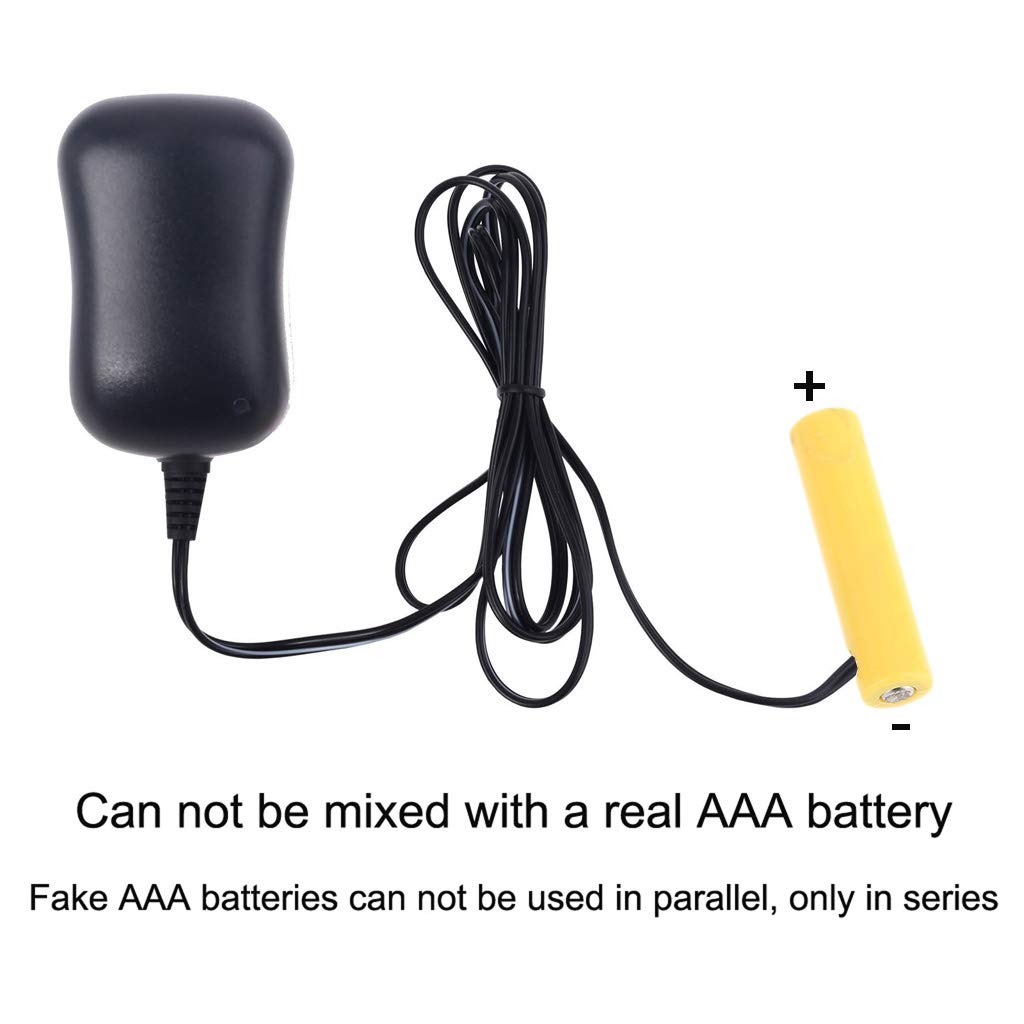 fengchensety Universal Adjustable Voltage 3V 4.5V 6V 9V 12V US Plug Power Supply Adapter Can Replace 2AAA 3AAA 4AAA 6AAA 8AAA 1.5V AAA Battery,LR03 AAA Battery Eliminator