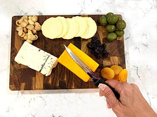 GINSU Kiso® Dishwasher Safe and Always Sharp 6 Piece Black Steak Knife Set, 3" W x 11.25" x 1.5