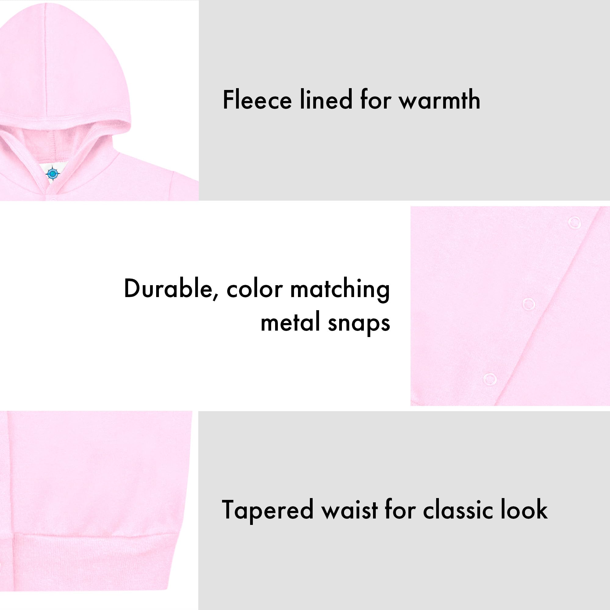 Creative Knitwear College Baby NCAA Officially Licensed Snap Hooded Jacket - Nebraska Cornhuskers Logo - Pink - 3T