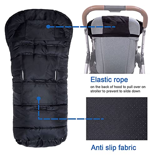 Yobee Weatherproof Toddler Footmuff, Universal Sleeping Bag for Stroller, Comfortable Warm,Temperature Adjustable,100% Safe Toddler Footmuff, Toddler Bunting Bag