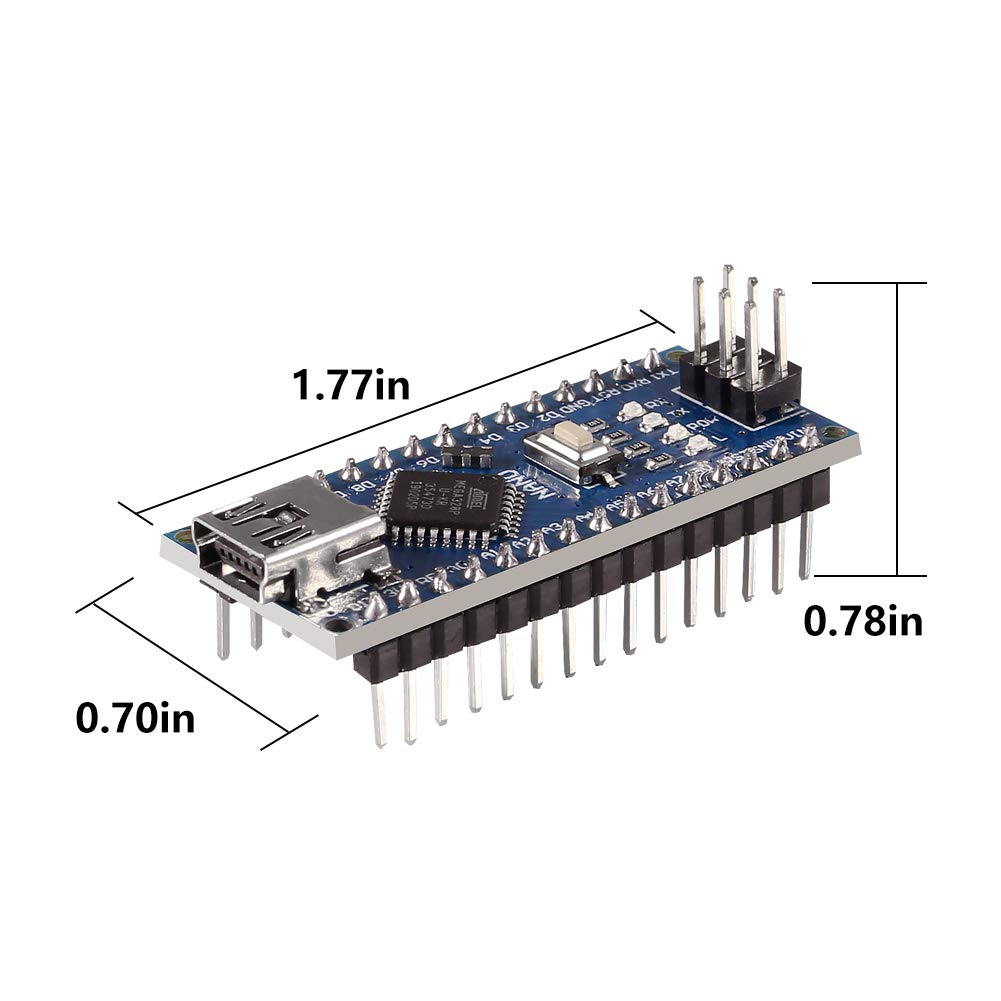 DORHEA for Nano V3.0 ATmega328P Nano Board CH340 5V 16M Microcontroller Board, Compatible with Arduino Electronics Development Board Nano 328P Nano 3.0