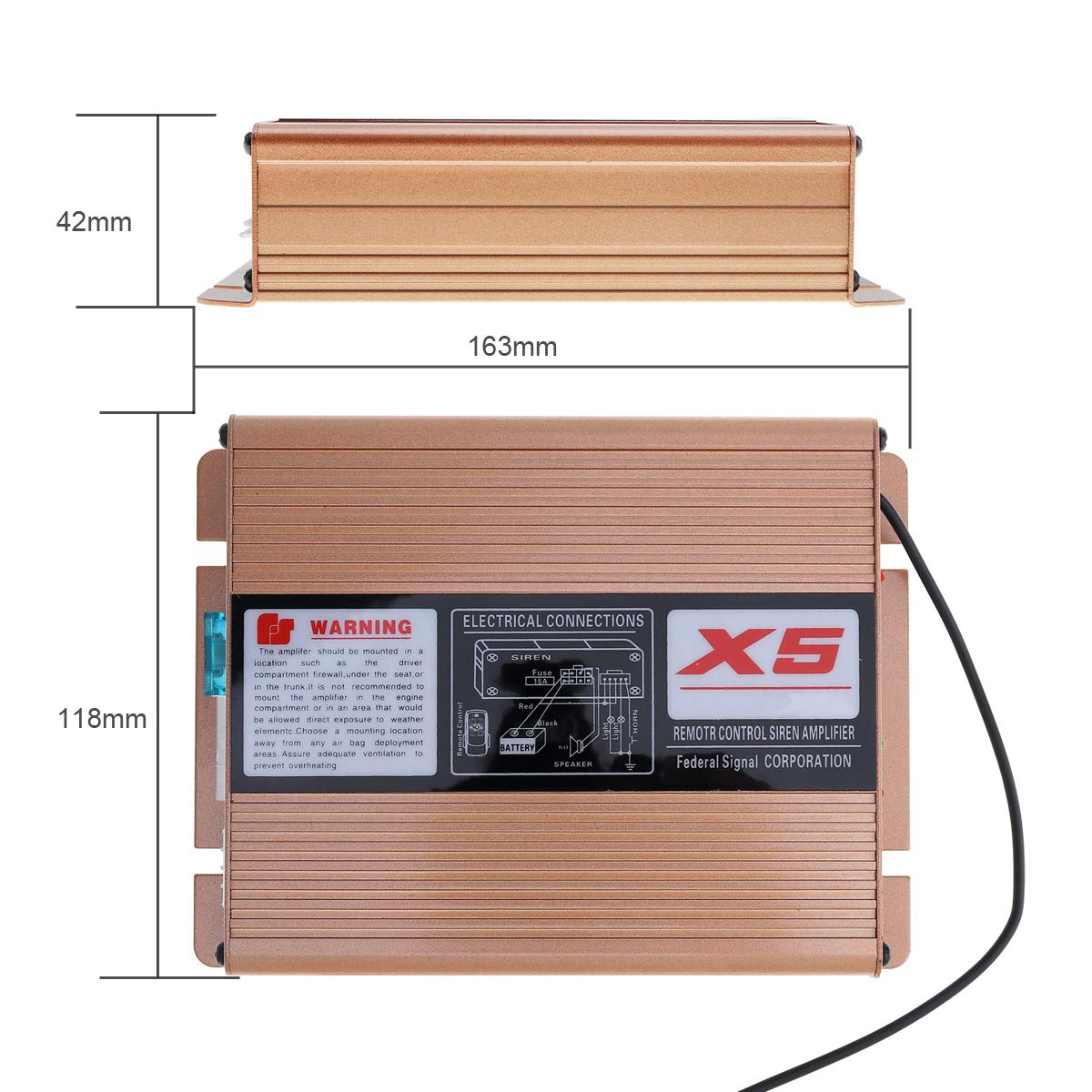 ePathChina DC12V 400W 8 Sound Loud Car Warning Alarm Police Siren Horn Speaker with MIC System and Remote Control
