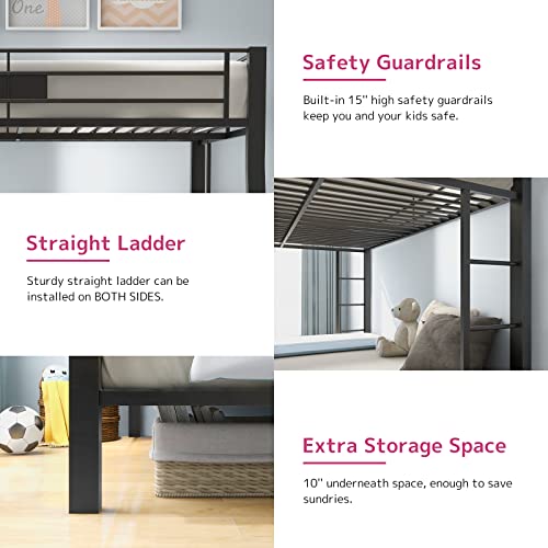 ACME FURNITURE Limbra Full XL/Queen Bunk Bed - 38005 - Sandy Black.