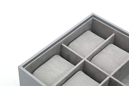 Magic Stackable Trays Closet Dresser Drawer Organizer for Accessories, Gadgets & Cosmetics, Storage Display Showcase Holder Box, Set of 2