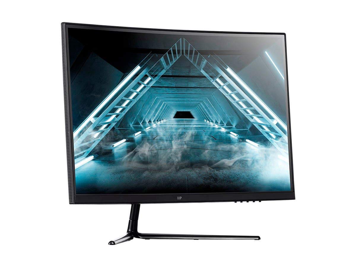 Monoprice Zero-G Curved Gaming Monitor - 27 Inch - Black, 1500R, QHD, 2560x1440p, 144Hz, 4ms GTG, DisplayHDR 400, AMD FreeSync, VA
