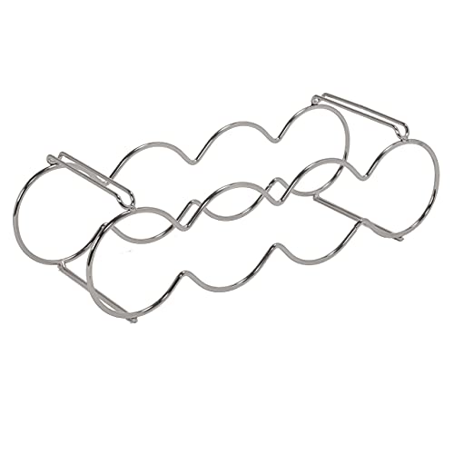 Dependable Stackable Table Top Wine Rack Holds 4 Wine Bottles Silver Chrome