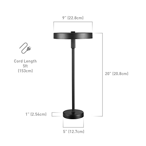 Globe Electric 67240 Wi-Fi Smart Table Lamp, Satin Black, No Hub Required, Voice Activated, 7 Watts, Multicolor Changing RGB, Tunable White 2000K - 5000K, 400 Lumens, 50,000 Hours, 80 CRI
