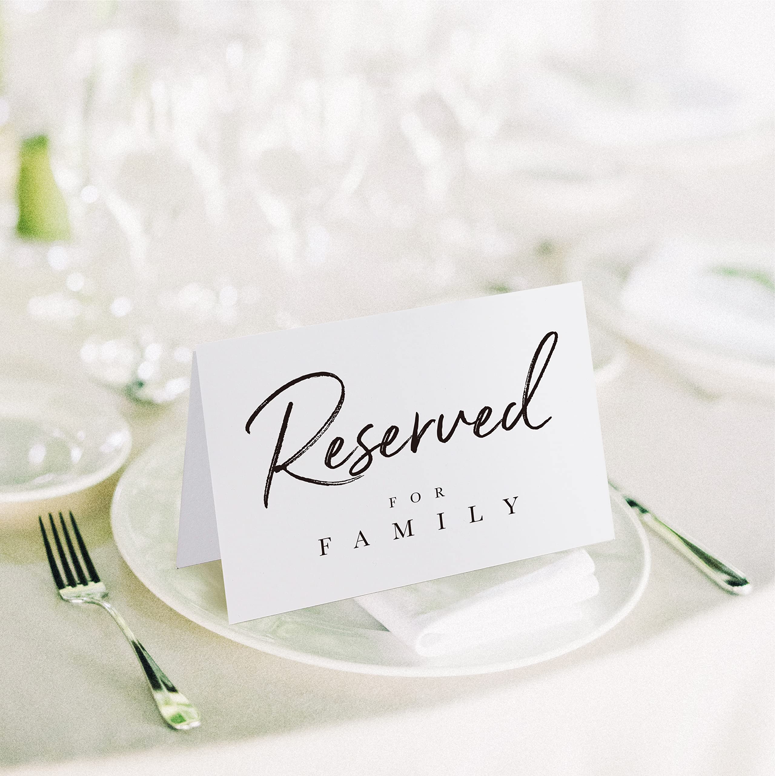 20 PCS Reserved Signs, Tented Table Place Cards for Wedding Reception, Engagement Party, Rehearsal Dinner, Anniversary Party or Any Events (6β x 4β)