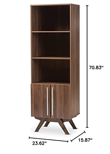 Baxton Studio Ashanti Wood Bookcase