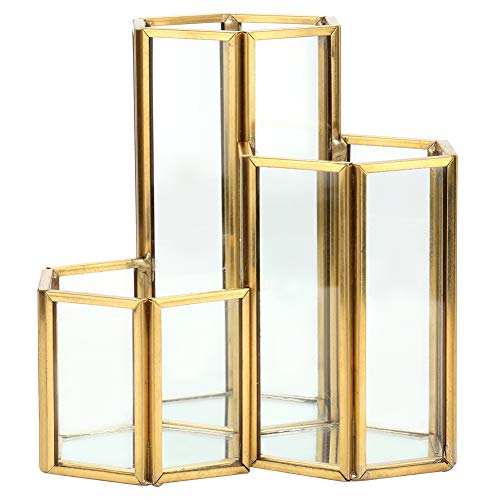 Makeup Brush Holder, with Non Slip Bottom Elegant Design Gold Glass Stationery Organizer, for Home Decor Desk Dresser for Office Decor