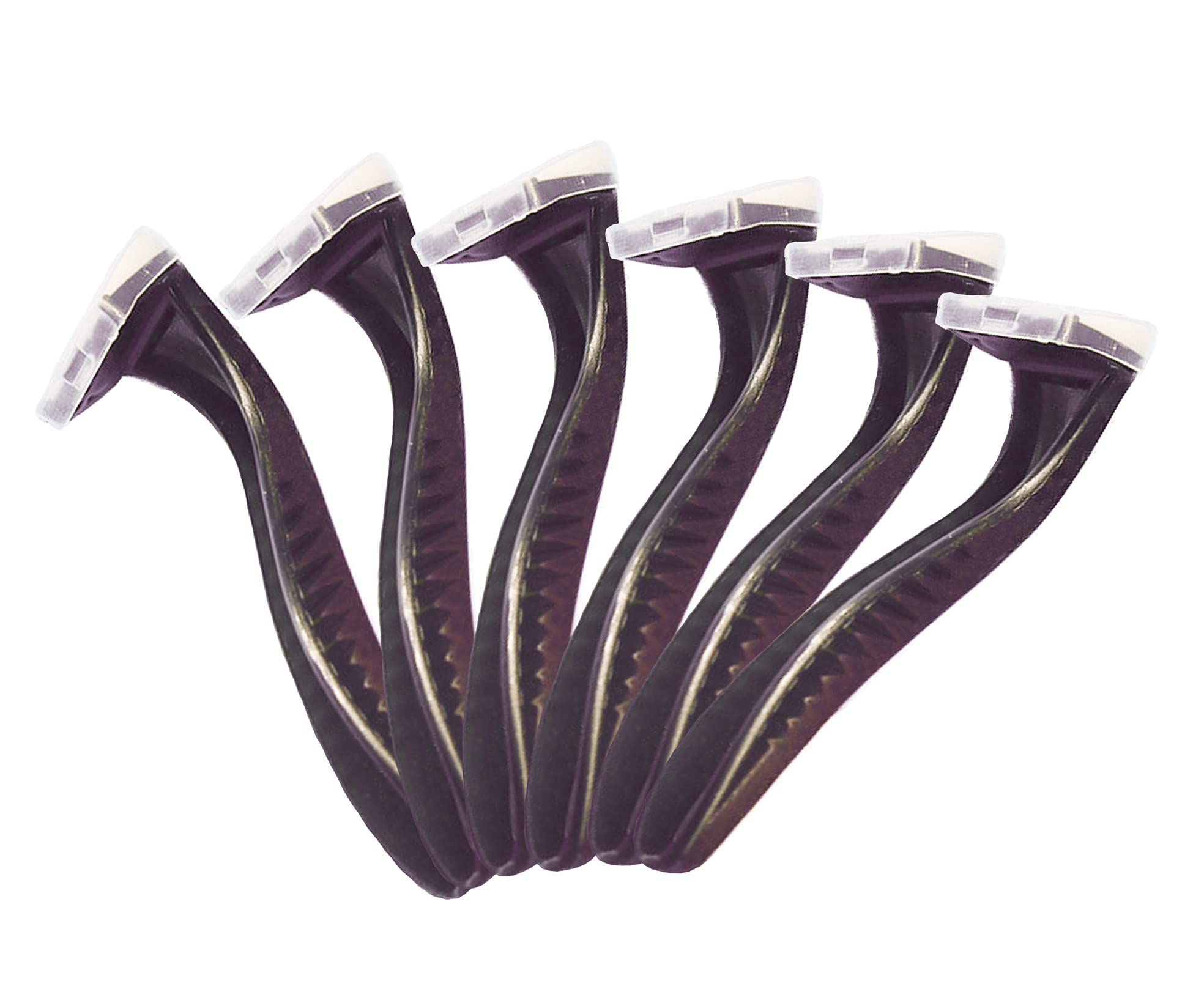 6pcs Bikini Razors Disposable Beauty Line Razors Shaver Pubic Hair Removal Body Hair Trimmer Women/Men (Black)