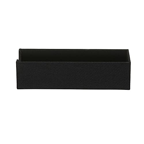 Household Essentials 2-Pack of Drawer Organizers, Sturdy Chipboard with Soft Polyester Cover, Handy and Fashionable Organization Solution, 3β H x 4β W x 12β D, Black Linen