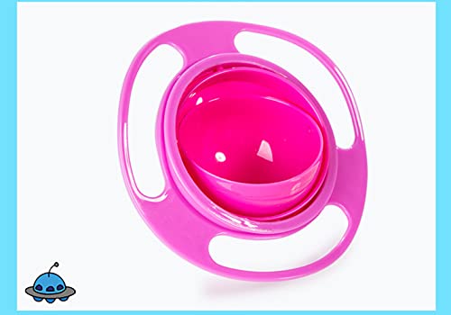 360 Spill Resistant Gyro Bowl with Lid(Pink)