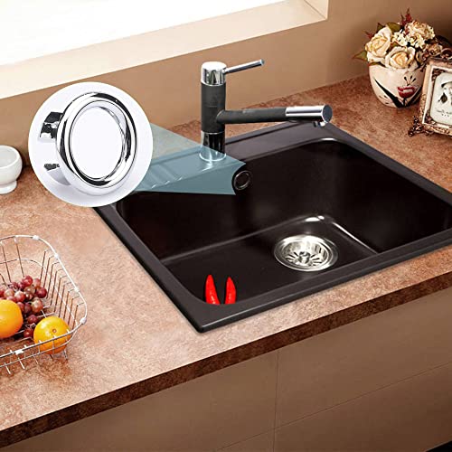 4 Pack Bathroom Basin Sink Round Hole Trim Chrome Overflow Cover Rings Hole Insert in Cap Hollow Ring Triangle for Hole Diameter Replacement Ceramic Pots for Home,Sink,Bathroom,Kitchen