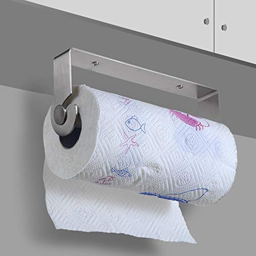 Carry360 Adhesive Paper Towel Holder Under Cabinet Stick on Paper Towel Rack for Kitchen,Bathroom,Toilet, Drill Free, 304 SUS Stainless SteelĀ