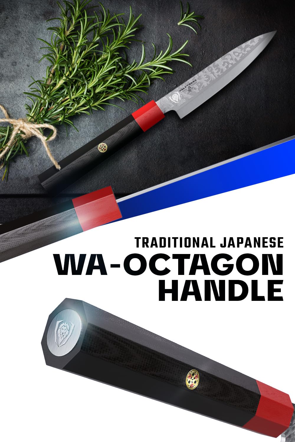 Dalstrong Paring Knife - 4.5 inch - Ronin Series - Double Bevel Blade Razor Sharp - Japanese AUS-10V Super Steel - Damascus - G10 Handle Kitchen Knife - Black Acacia Wood Sheath