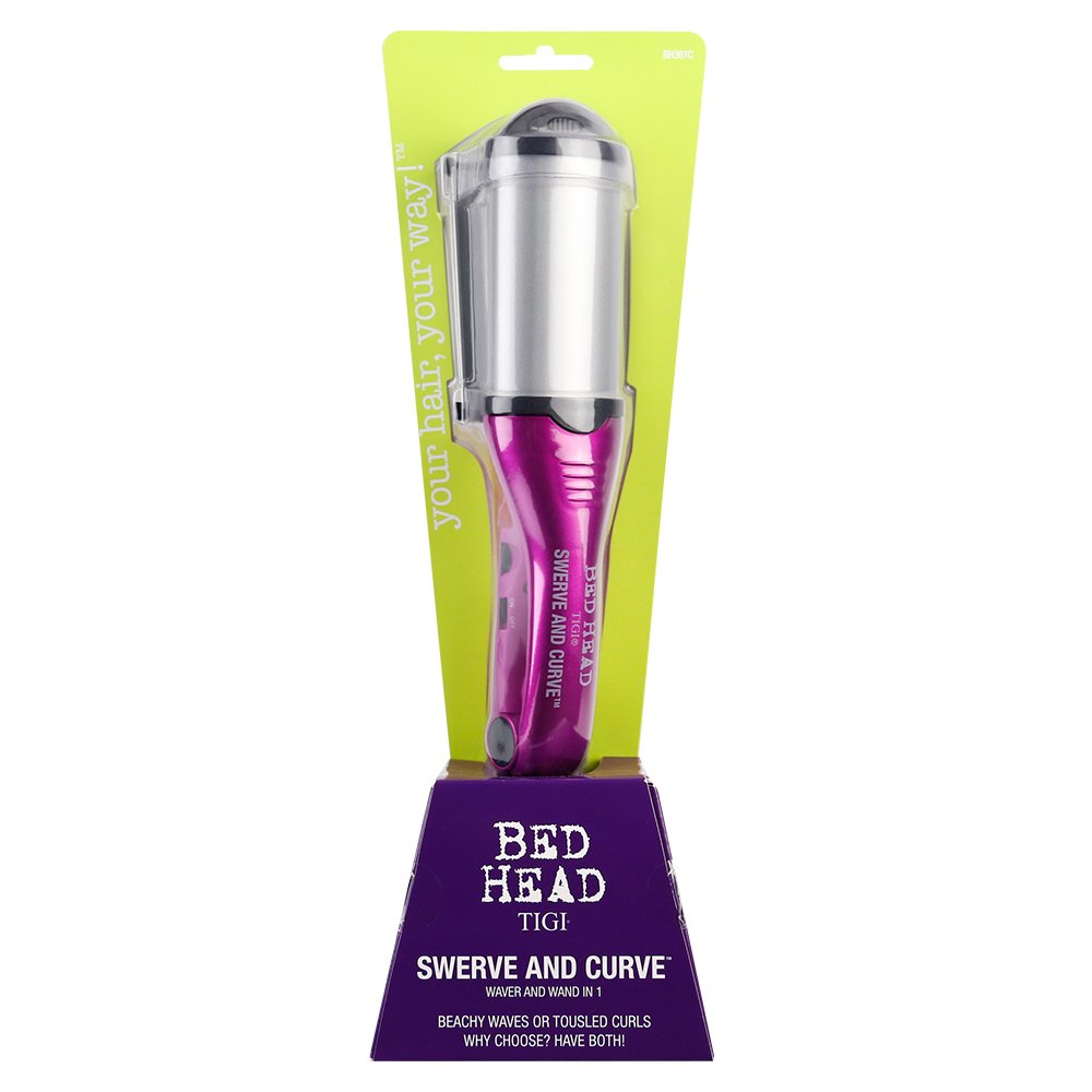 Bed Head Swerve Curve Hair Waver and Wand | 2 Tools in 1, Beachy Waves, Tousled Curls