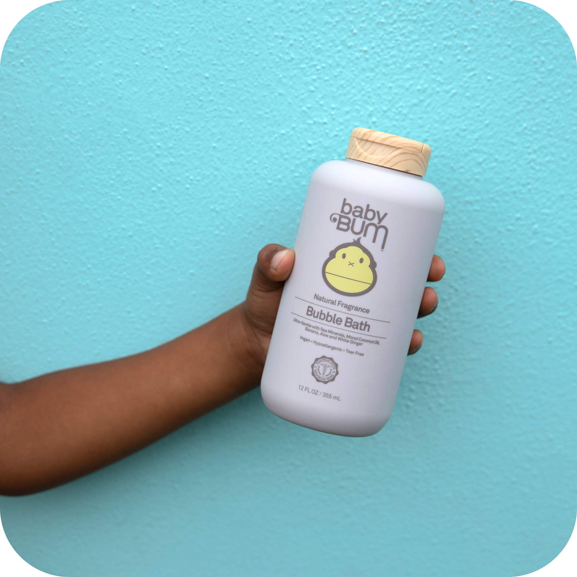 Baby Bum Bubble Bath | Tear Free Foaming Bubble Bath for Sensitive Skin with White Ginger| Natural Fragrance | Gluten Free and Vegan | 12 FL OZ