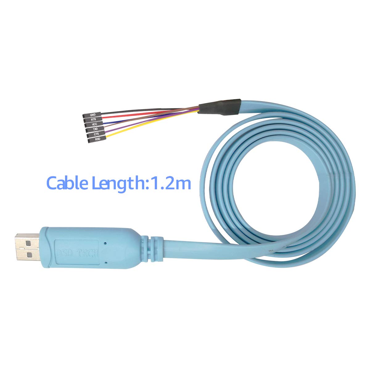 DSD TECH SH-U09BL USB to TTL Serial Cable with CP2102N Chip 1.2M/4FT