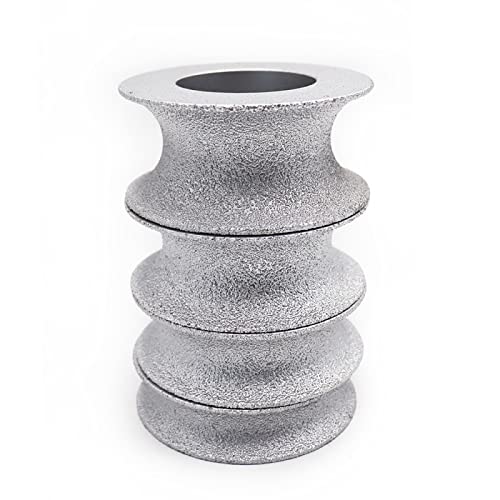 1pc Vacuum Brazed Diamond Grinding Disc of Half-Round Edge 75mm for Marble, Granite, Quartz, Ceramics,15MM