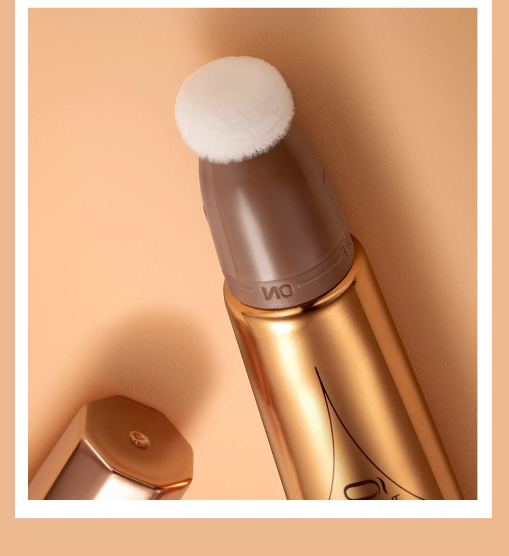 2 Colors Liquid Contour Beauty Wand, Highlighter and Bronzer Stick,Long Lasting & Smooth Natural Matte Finish,with Cushion Applicator Attached Easy to Blend. (1#/2#)