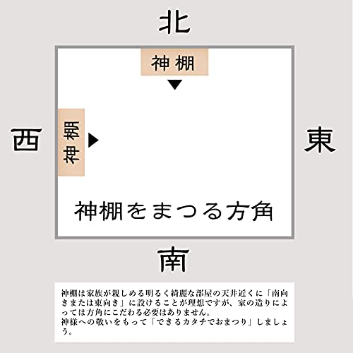 Kamidana no Sato Shrine Set, One Company, Wakaba (Medium), Shrine Set, Authentic Shinto Shrine Set, New Construction, Opening, Office, Kamidana Natural