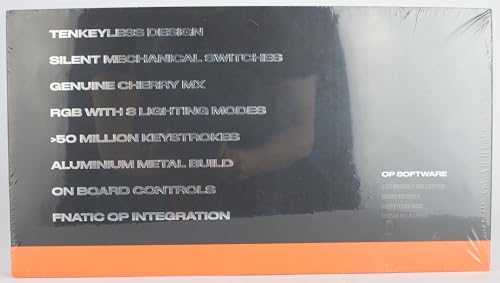 Fnatic miniSTREAK Silent LED Backlit RGB Mechanical TKL Gaming Keyboard, MX Cherry Silent Red Switches, Small Compact Portable Tenkeyless Layout Pro Esports Gaming Keyboard (US Layout QWERTY)