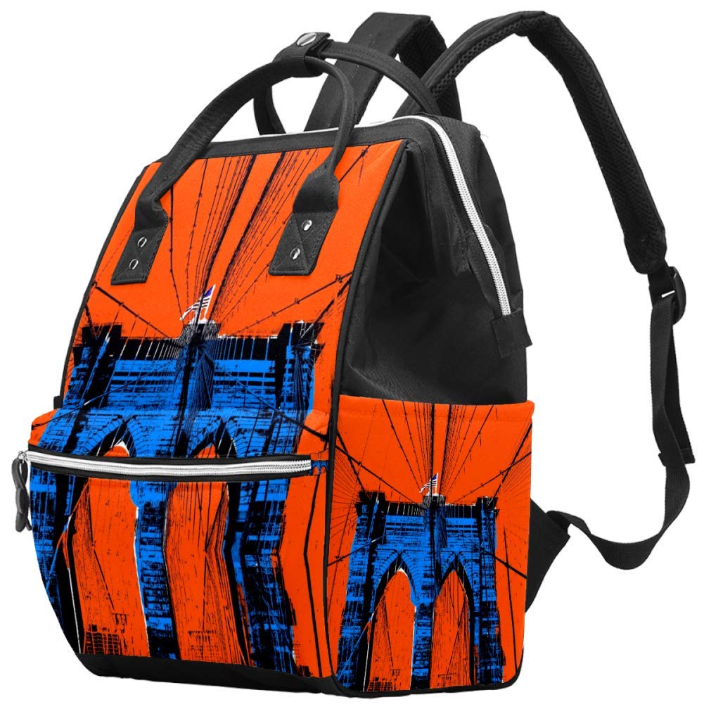 Brooklyn Bridge Landscape Changing Pad Diaper Bag Maternity Baby Nappy Backpack