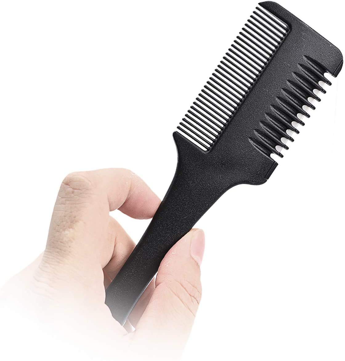 ETERCYCLE Hair Cutter Comb with Extra Razors - Perfect for Men, Women, and Kids - Trim, Thin, and Style with Ease - Sleek Black Design - Hair Cutting and Thinning Tool