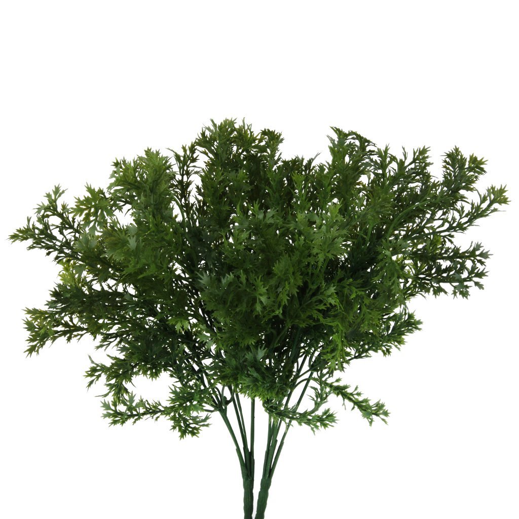 2 Bunches Plastic Artificial Parsley Grass Rosemary Plants fit for Home Garden Decoration
