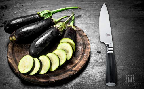 Brooklyn Knife Co. 4 Piece Set - Japanese Seigaiha Series - Etched HC Steel 8-7-7-3.5-Inch