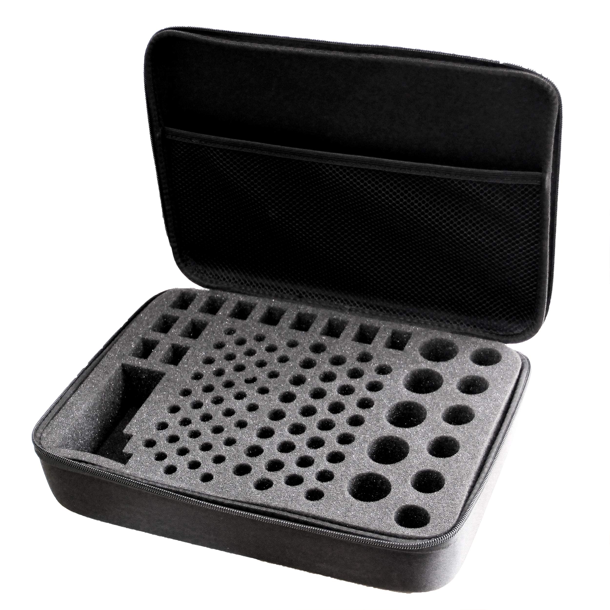 MaximalPower Hard Battery Organizer Storage Box Carry Case for Assorted Sizes AA AAA C D 9V Batteries [Batteries NOT Included] (Battery Case & Tester)