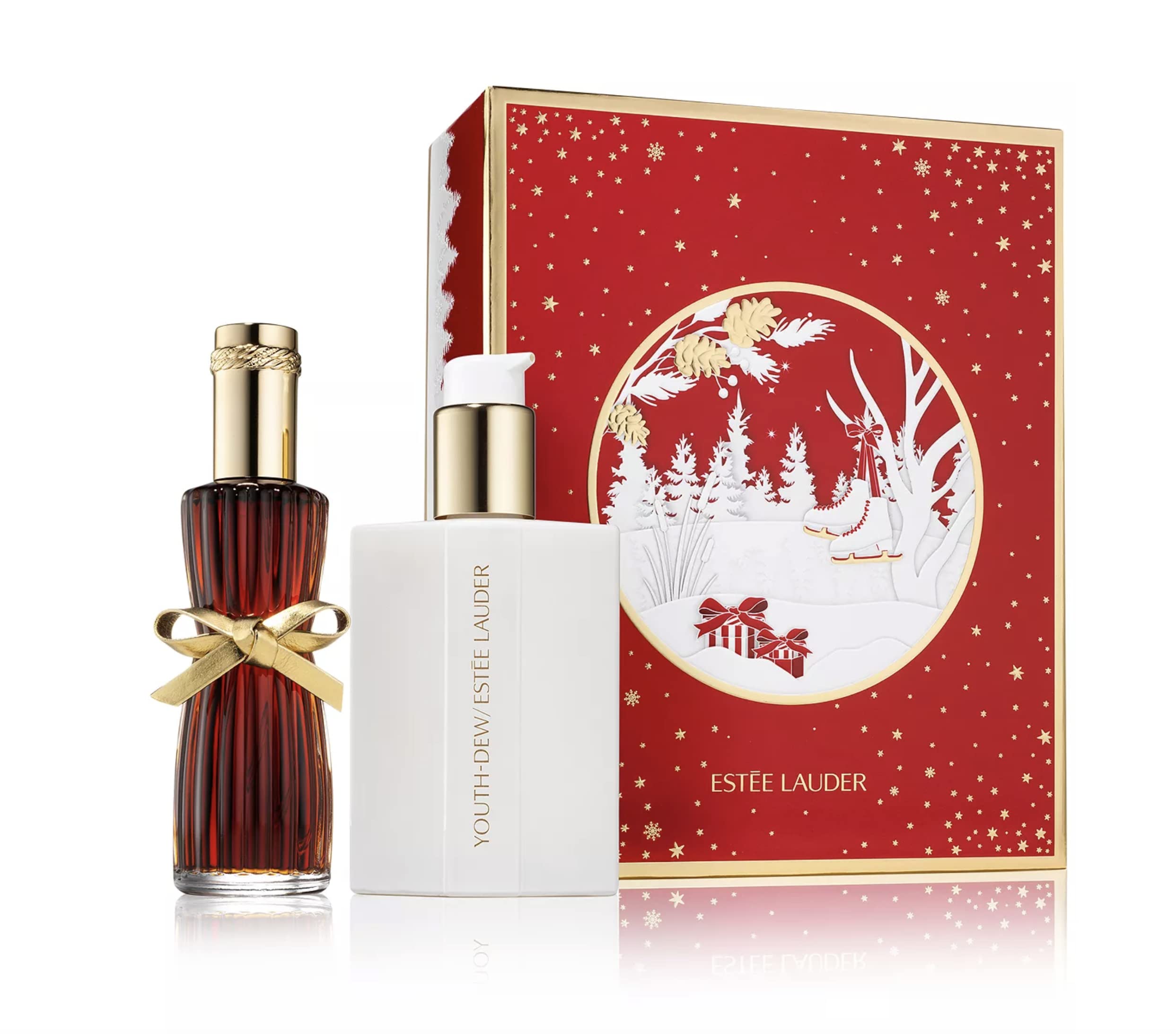 Estee Lauder YOUTH-DEW INDULGENT DUO 2PC SET - 2.25 OZ EAU DE PARFUM SPRAY + 3.12 OZ DODY SATINEE