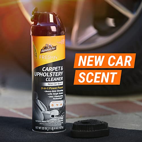 Carpet and Upholstery Cleaner Spray by Armor All, Car Upholstery Cleaner for Tough Stains, 22 Fl Oz, 1 Count (Pack of 1)