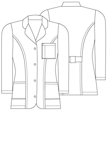 Adar Universal Lab Coats for Women - Princess Cut 30" Consultation Lab Coat - 806 - White - M