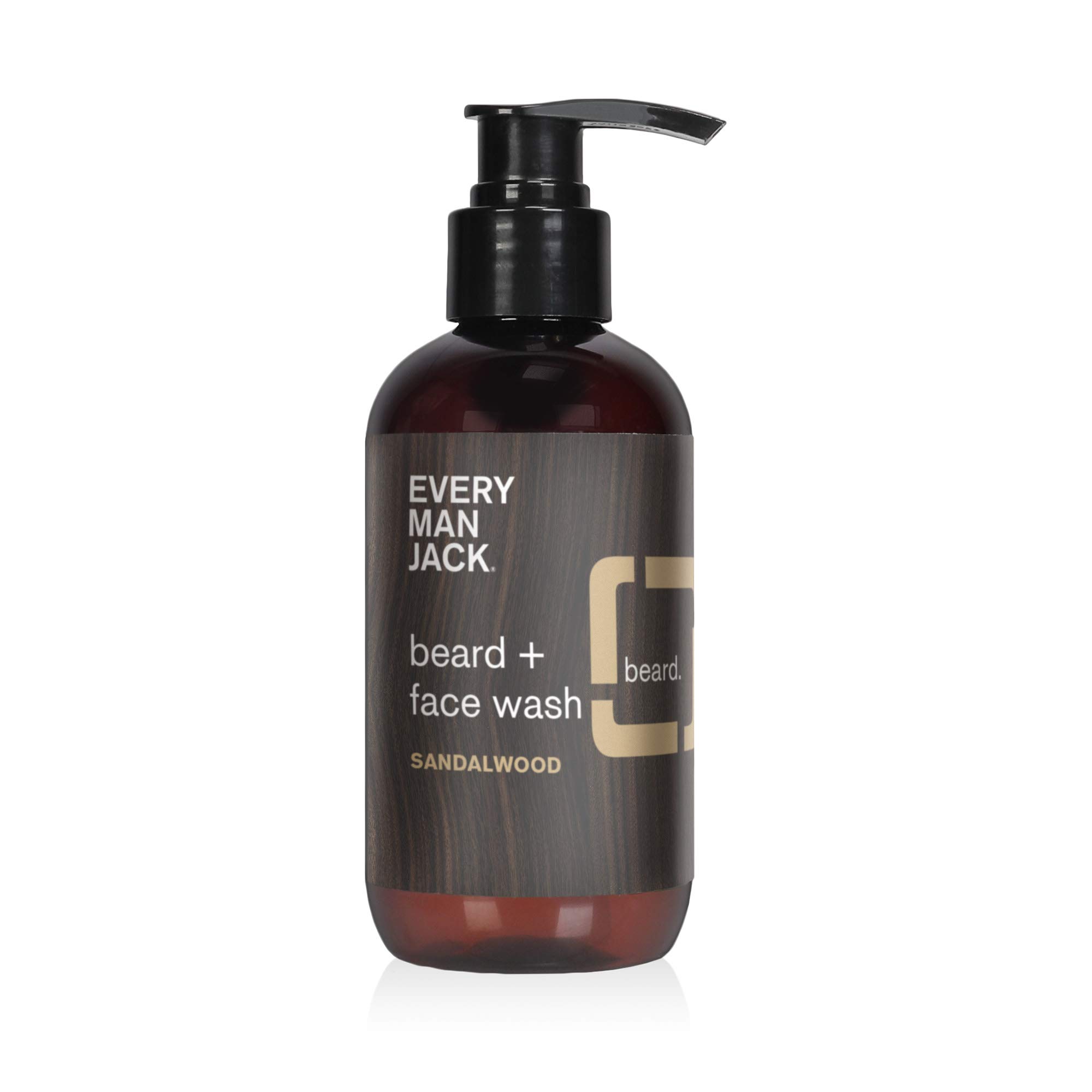 Every Man Jack Mens Sandalwood Beard Set - Perfect for Every Guy - Includes Full-Sized Grooming Essentials - Beard + Face Wash, Beard Oil, Beard Butter + Dopp Bag