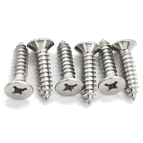 Countersunk Head Self-Tapping Screws NO.14 x 1.1/4" 50 Pack