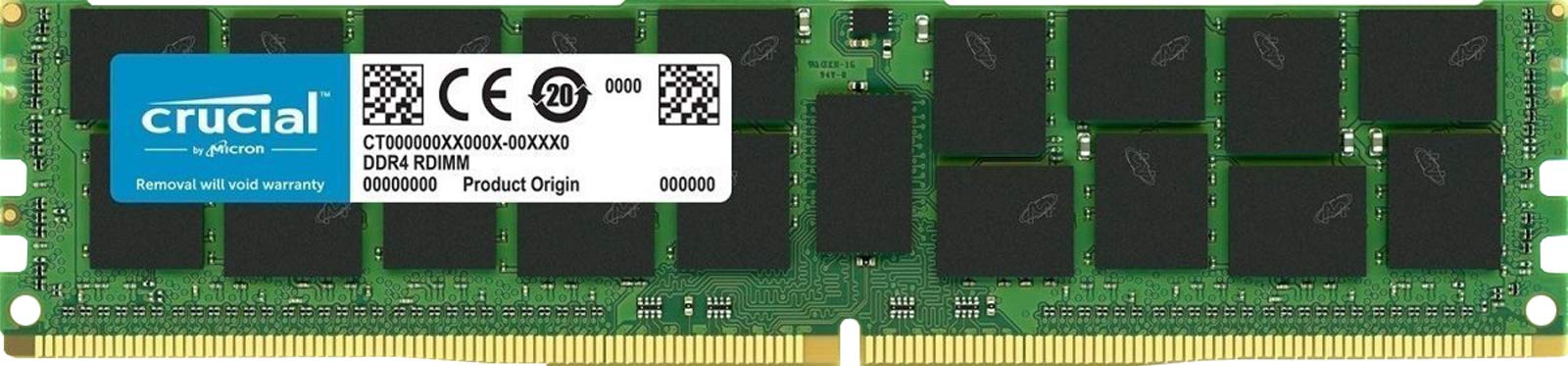Crucial Bundle with 256GB (8 x 32GB) DDR4 PC4-21300 2666MHz RDIMM (8 x CT32G4RFD4266), Dual Ranked Registered ECC Memory
