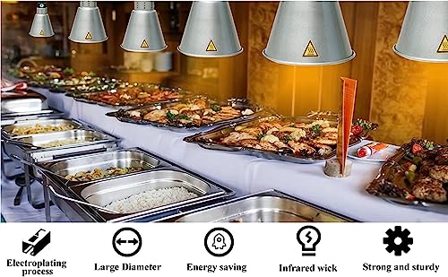 Adjustable Heat Lamp for Parties Buffets, Food Heat Lamp Kitchen Lights Buffet Server Food Warmer Metal Chandelier, for Parties Buffet Restaurant, Keep Food and Dishes Warmer