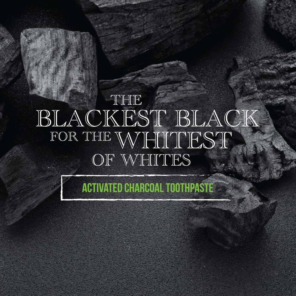 BENTODENT Teeth Whitening Bentonite Clay & Charcoal Toothpaste - Natural Teeth Whitening Charcoal Toothpaste, No SLS & Fluoride Free Toothpaste, Vegan (Activated Charcoal Mint Combo)