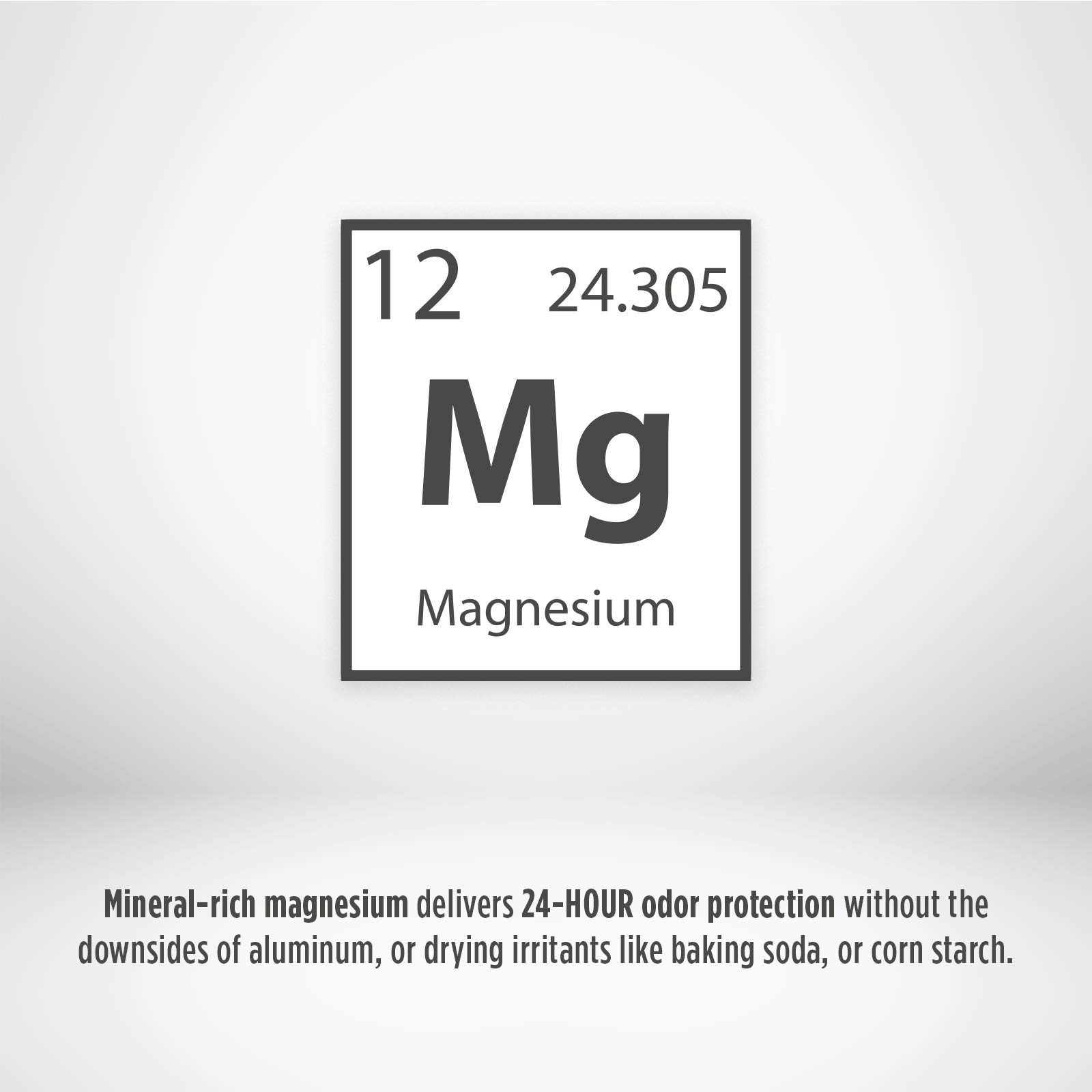Crystal Magnesium Solid Stick Natural Deodorant, Non-Irritating Aluminum Free Deodorant for Men or Women, Safely and Effectively Fights Odor, Baking Soda Free, Charcoal & Tea Tree, 2.5 oz