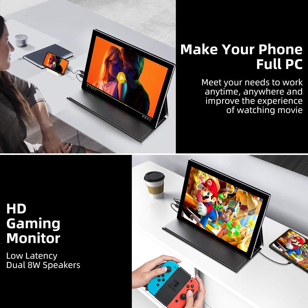 EVICIV Portable Monitor Touchscreen, 12.3β Touchscreen Display 1920x1280, 1200:1, 100% sRGB, 300 Nits Brightness Ultrawide IPS Portable Computer Monitor for Laptop/Gaming/Raspb Pi/Phone