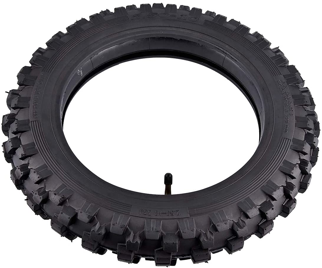 2.50x10 Tires 4 PR 33L& 2.5-10 Inner Tubes Replace 10 in Rim Off Road Motorcycle Dirt Bike PW50