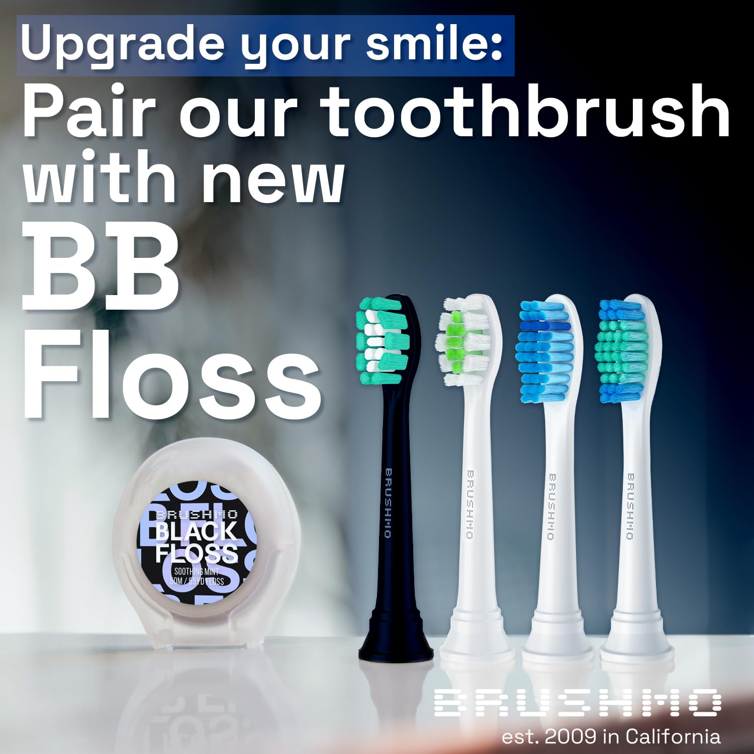 Brushmo Sensitive Extra Soft Bristle Compatible for Philips Sonicare Replacement Toothbrush Heads HX6053/64, Gentle Yet Effective Cleaning for Sensitive Teeth and Gums, White, BM658, 8pk