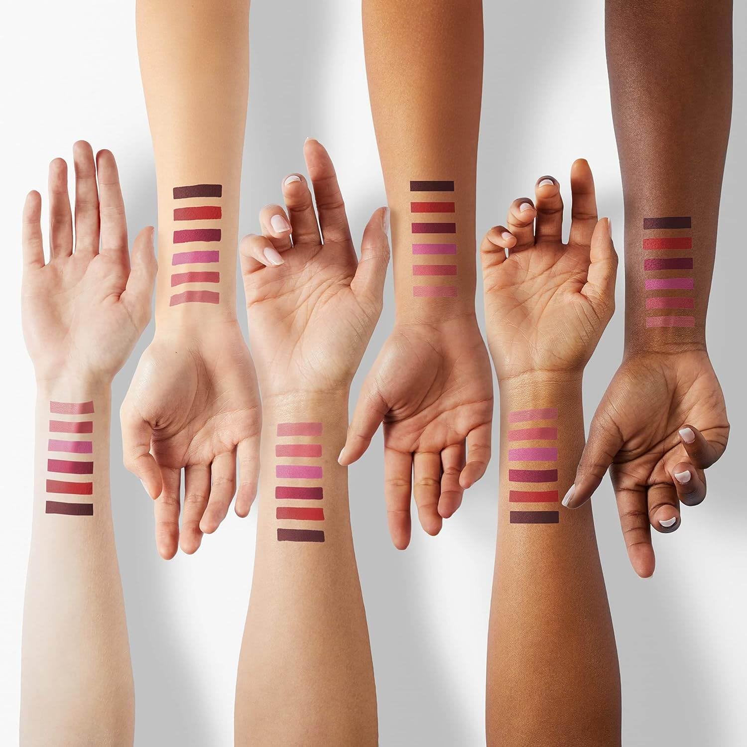 evpct CmaaDu 6Pcs Lipstick Matte Liquid Lipstick Lipgloss Set for Women, Dark Ruby Plum Wine Red Violet Purple Nude Beige Pink labiales mate 24 horas originales matte larga duracion 24 Hour Lipstick