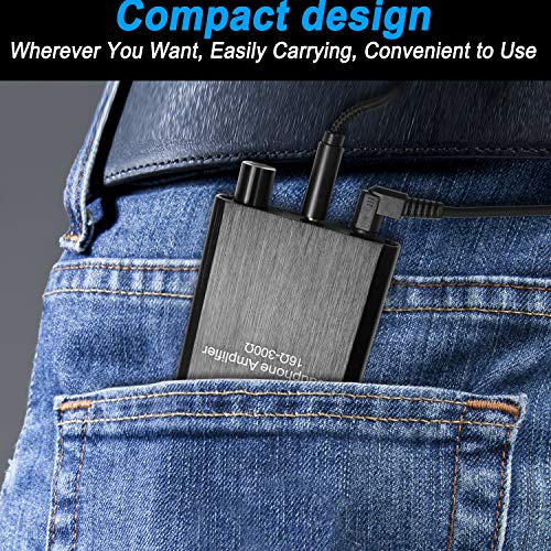 Headphone Amplifier Portable 3.5 mm Audio Amp with Lithium Battery for MP3, MP4, Tablets, Smart Phone, Digital Player, Computer PC