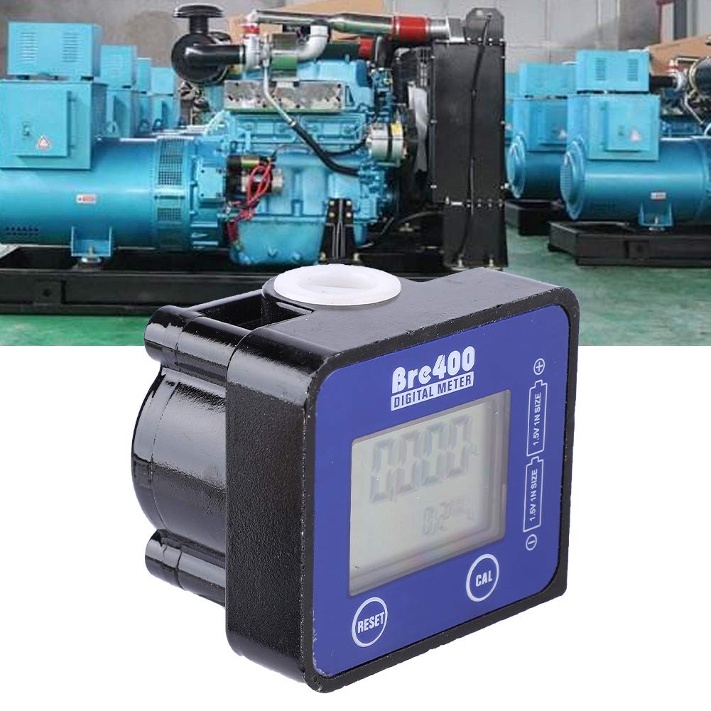 Oumefar 1/2" LCD Display Meter High Accuracy Digital Fuel Flowmeter Aluminum Alloy Pipeline Gauge High Accuracy Meter Aluminum Alloy Meter