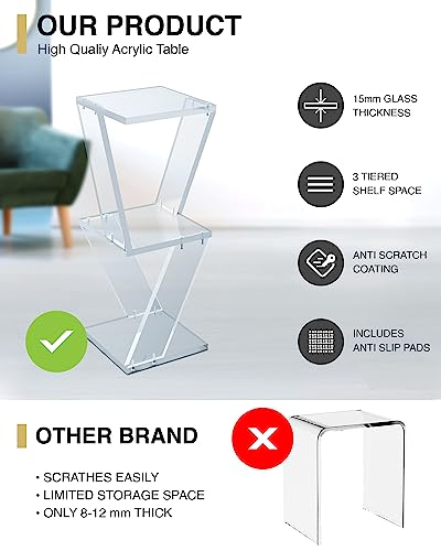 Acrylic Side Table, Acrylic Furniture, Acrylic Coffee Tables for Living Room, Acrylic End Table, Arteriors, Ghost Table, Arylic Desk, Clear Furniture, Wavy Side Table, Acrylic Bed Table