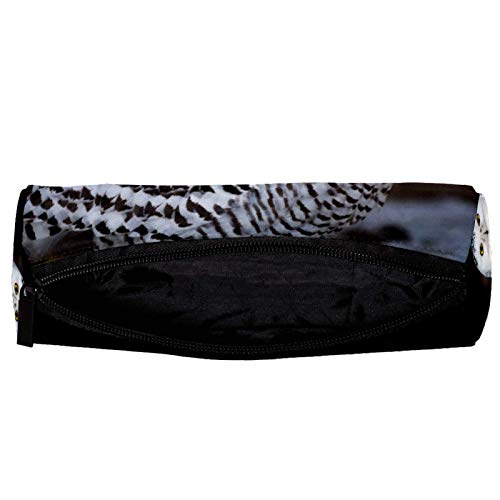 Snowy Owl Pencil Bag Pen Case Stationary Case Pencil Pouch Desk Organizer Makeup Cosmetic Bag for School Office